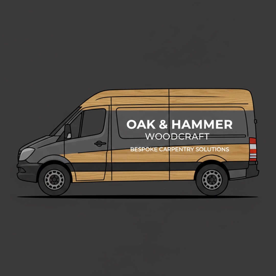 Custom Carpenter Van Logo | Professional Woodworker & Carpentry Work ...