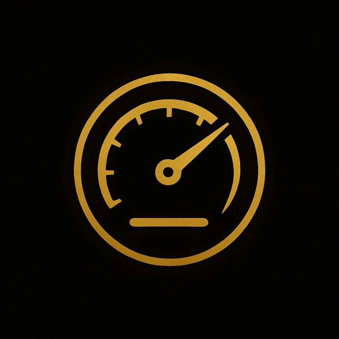 Custom Gold Speedometer Logo | Gold Automotive Branding | Premium Speed ...