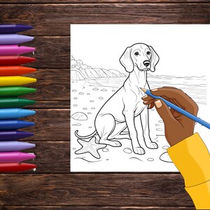50 Relaxing Dog Coloring Pages Fun for Kids PDF Printable Different Dog ...