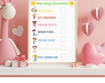 Kids Morning Tasks Checklist Printable - Etsy