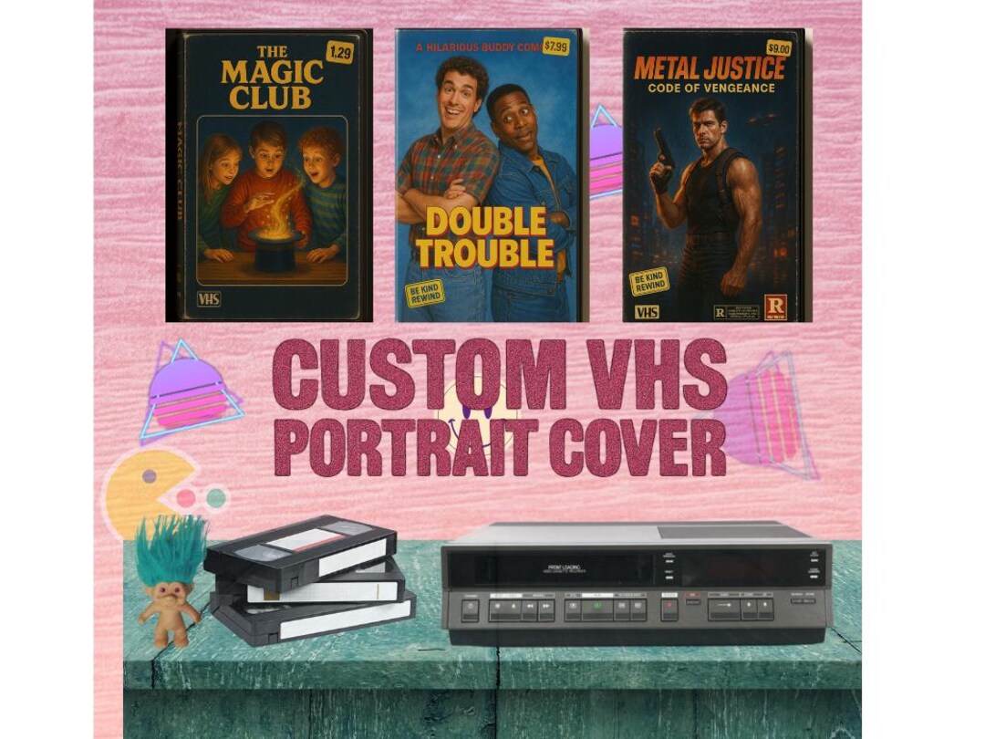 Custom VHS Style Portrait From Your Photo – 80s 90s Retro Movie Cover ...