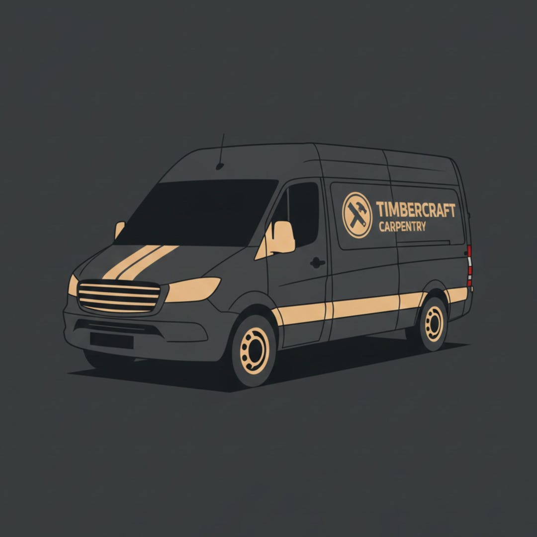 Custom Carpenter Van Logo | Professional Woodworker & Carpentry Work ...