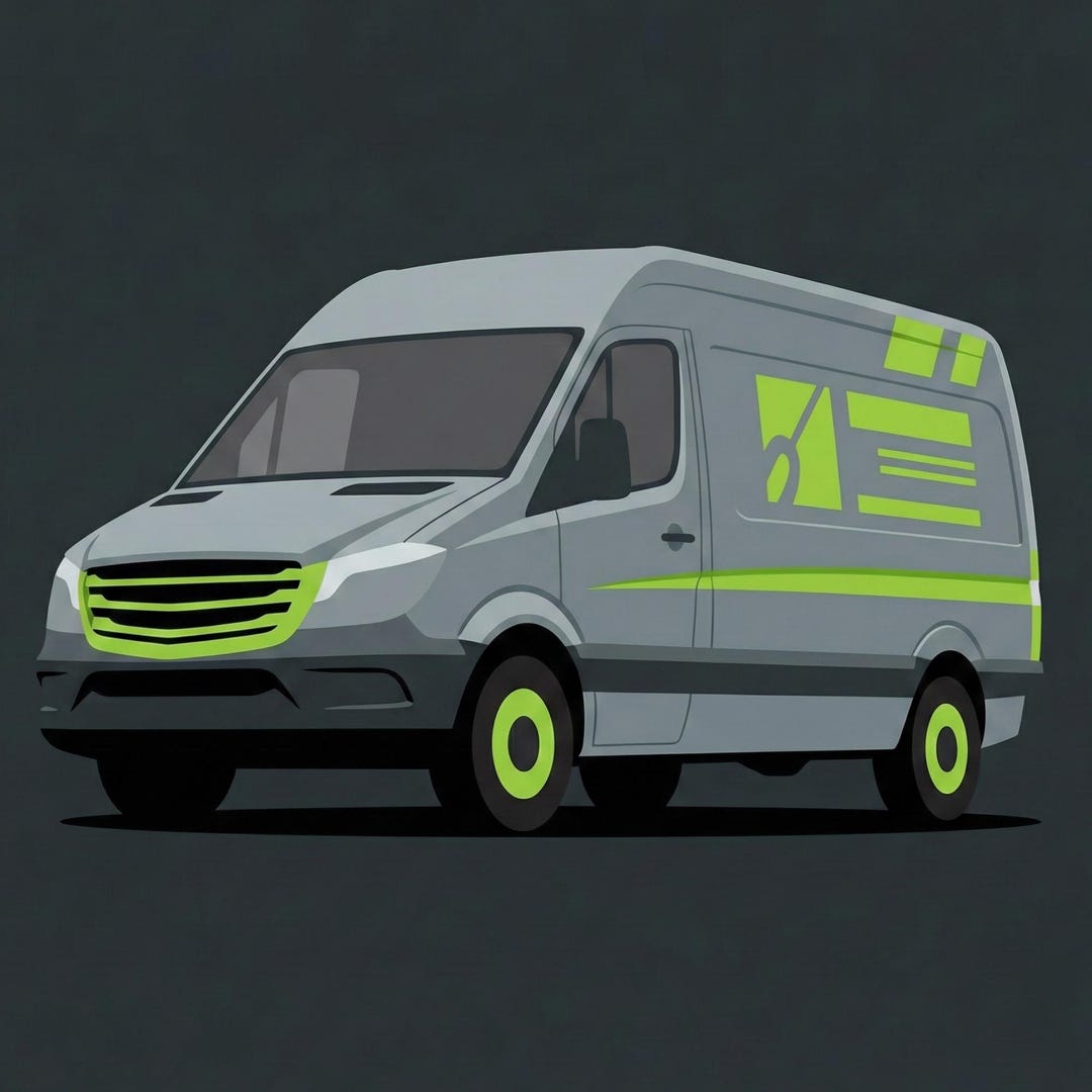 Custom Contractor Van Logo Design | Tradesman Work Van Branding ...