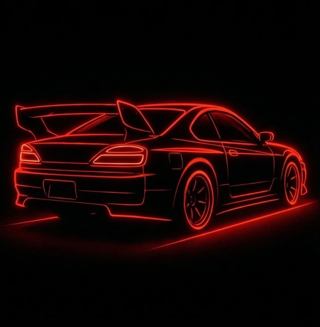Custom JDM Car Logo Design – Neon Anime Tuner & Drift Car Emblem Art ...
