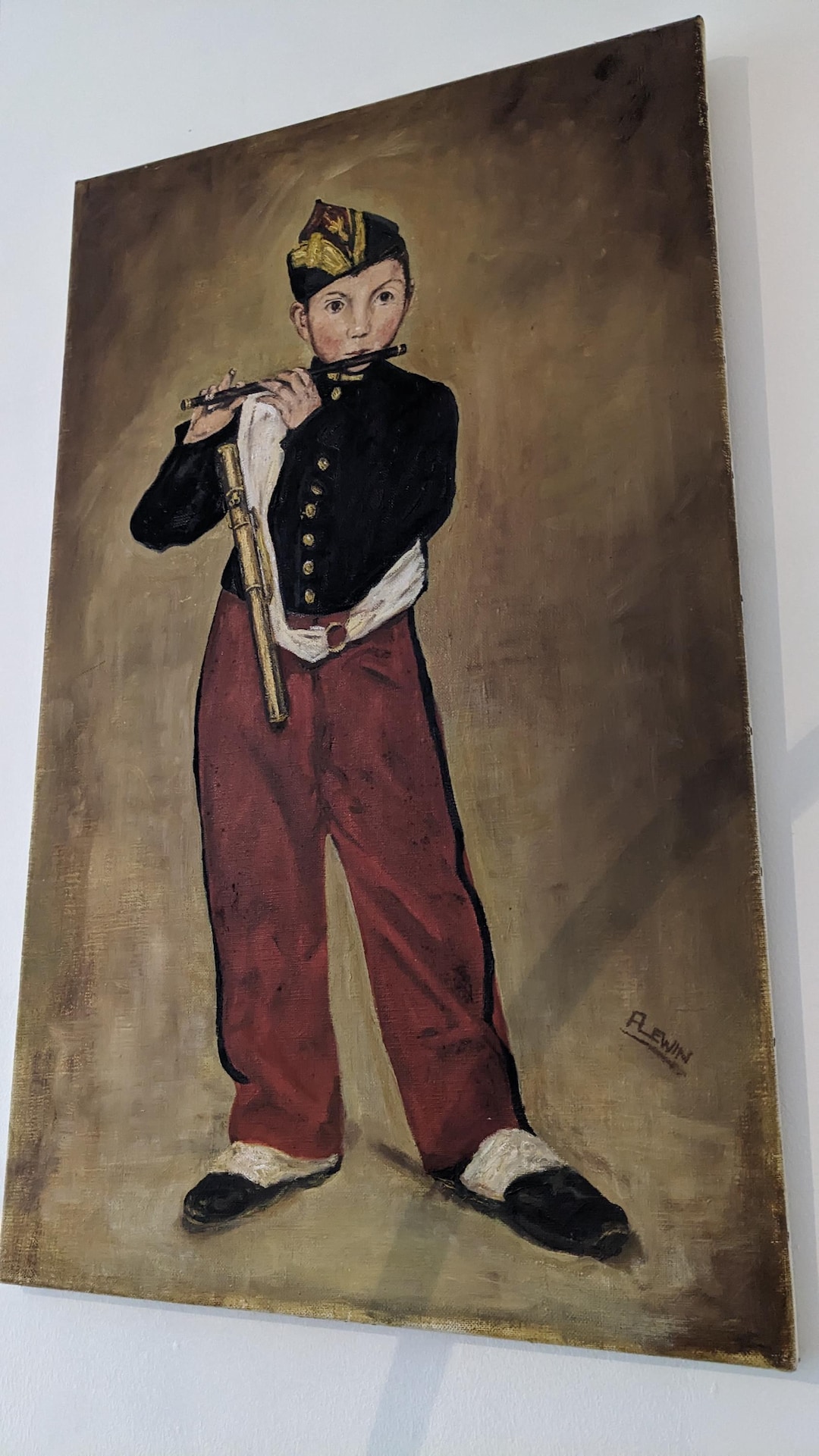 In the Manner of Edouard Manet the FIFER Hand Painted Oil on Canvas ...