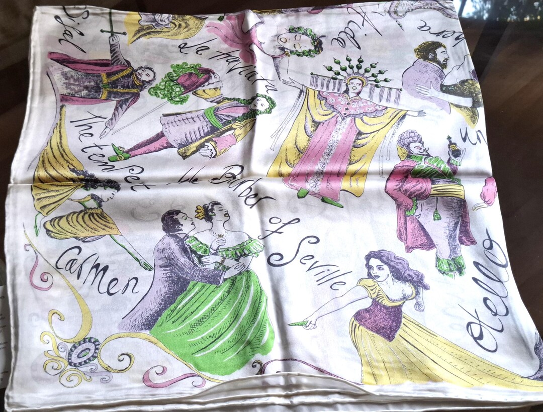 A Beautiful 100% Silk Hand Made Scarf by Renown Designer Nadia Roden ...