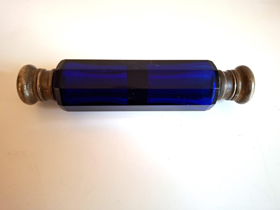Beautiful Victorian Cobalt Blue Double Ended Multi Faceted Perfume ...