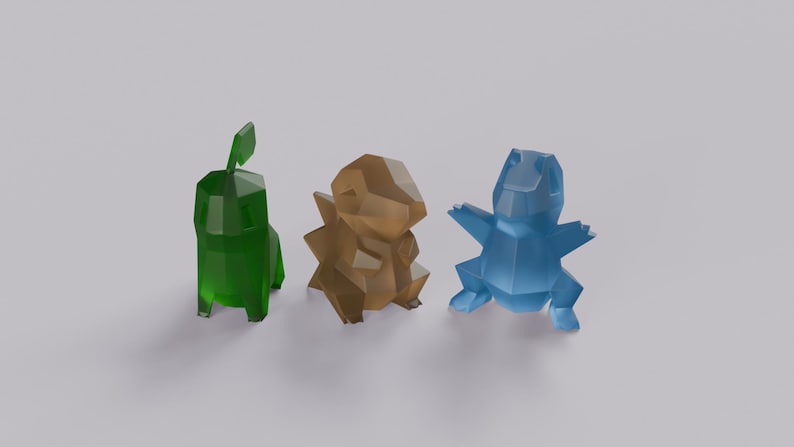 Low Poly Gen 2 Pokemon Figures - Etsy