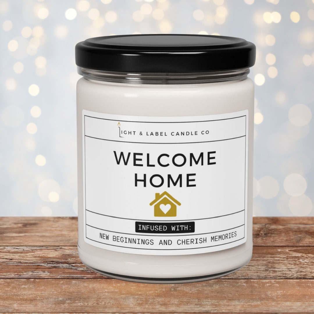 Welcome Home Customized Candle | New Home Gift | Realtor Homebuyer Gift ...