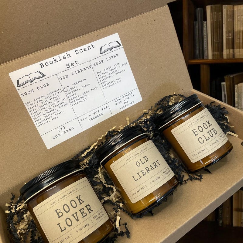 Library Candle - Etsy