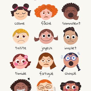 Hand-drawn Children's Emotions Chart. Ideal for the Classroom or for ...