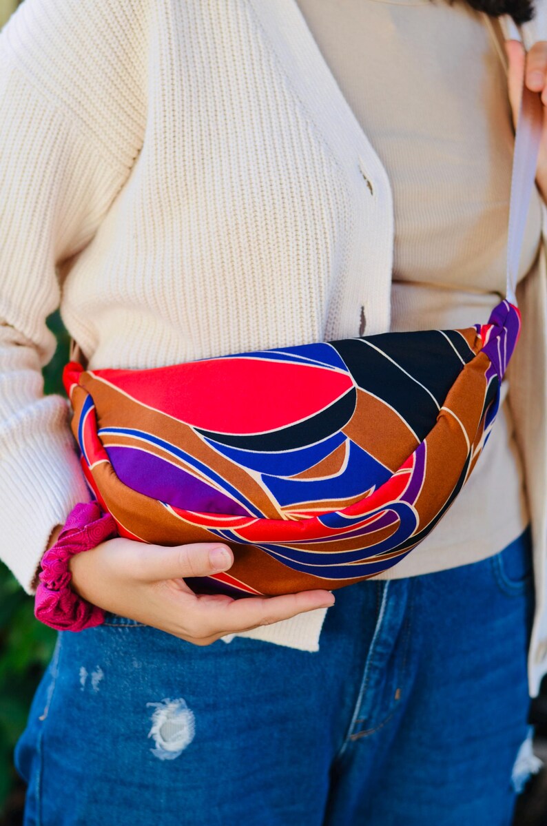 Retro Crossbody Banana Bag Upcycled Sling Bag Retro Crossbody Banana ...