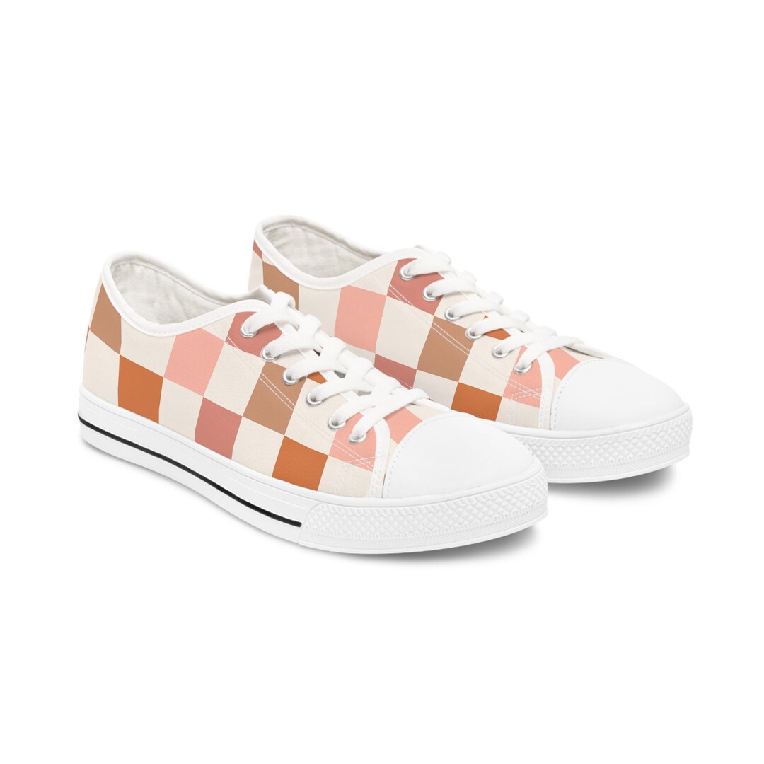 Plaid Sneakers, Checkered Shoes, Fall Shoes, Women's Low Top Sneakers ...