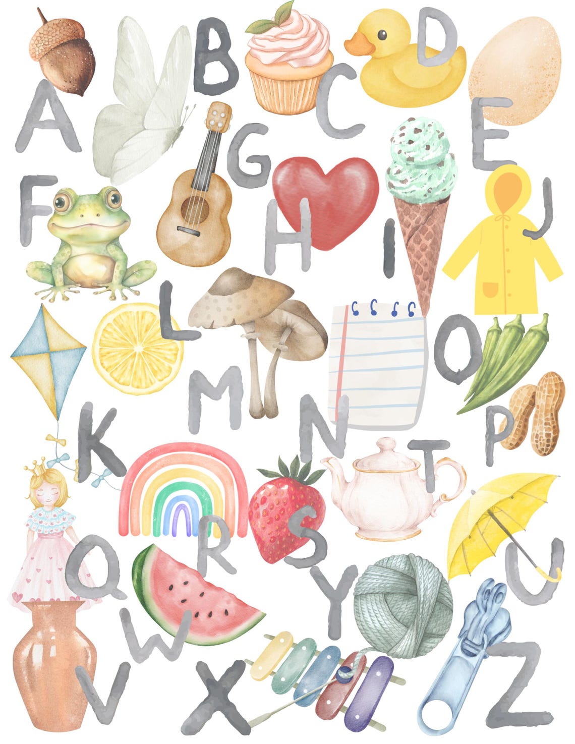 Numbers/letters Printable Posters - Etsy