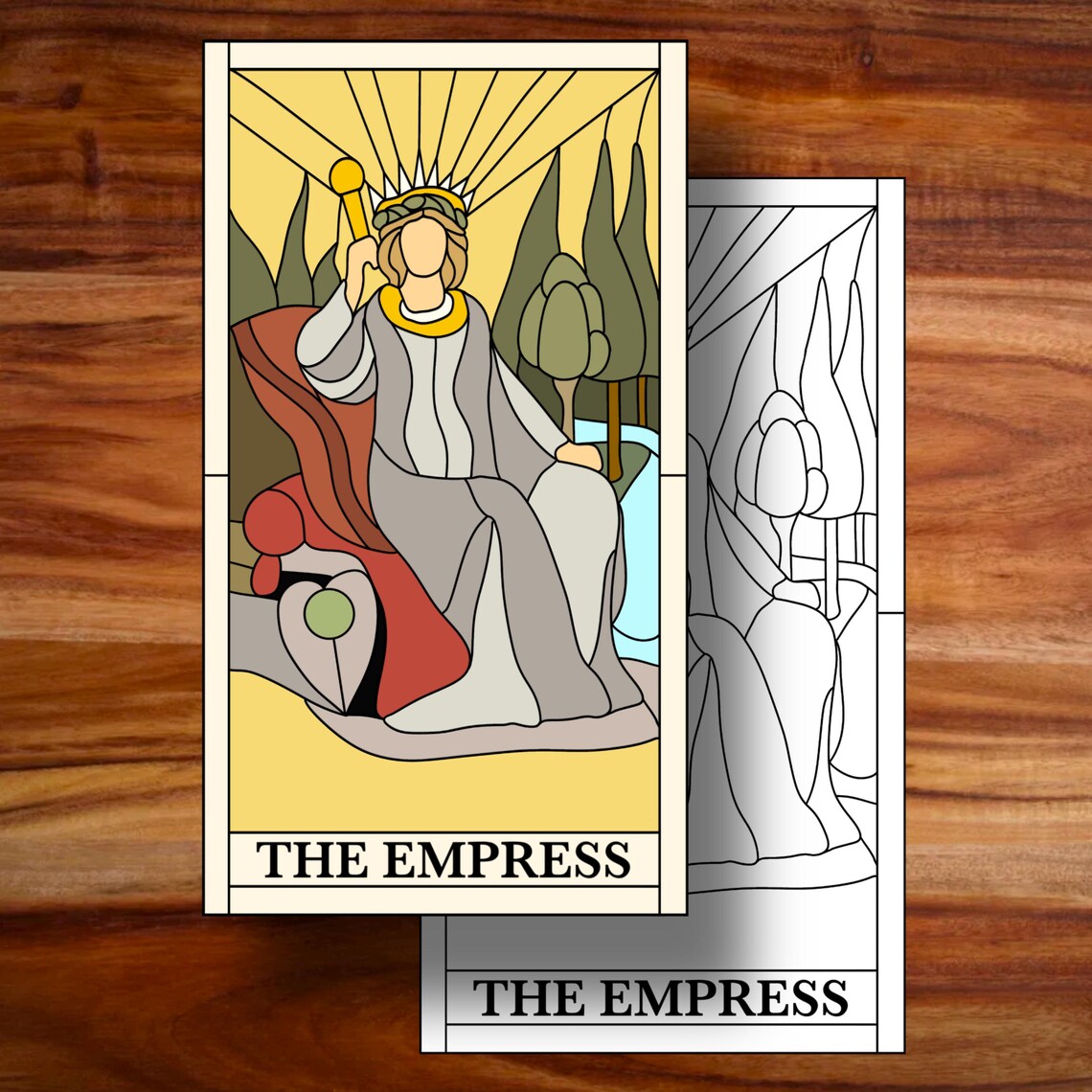 Stained Glass Pattern - the Empress Tarot Card - Digital File for ...