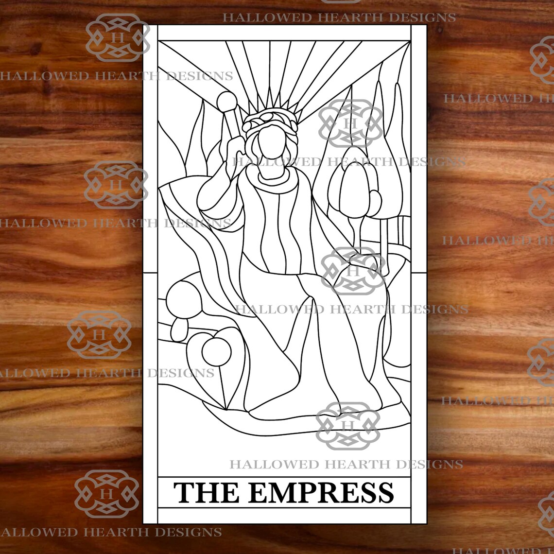 Stained Glass Pattern - the Empress Tarot Card - Digital File for ...