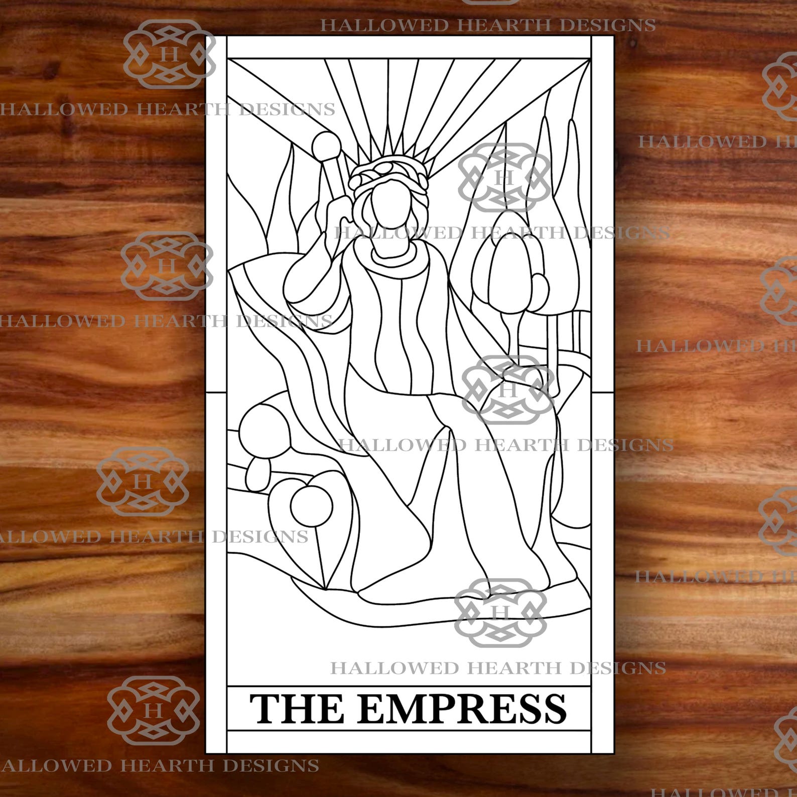 Stained Glass Pattern - the Empress Tarot Card - Digital File for ...