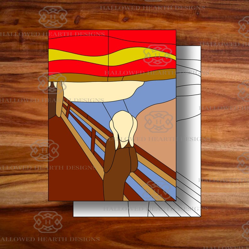 Stained Glass Pattern - the Scream - Digital File for Cricut ...