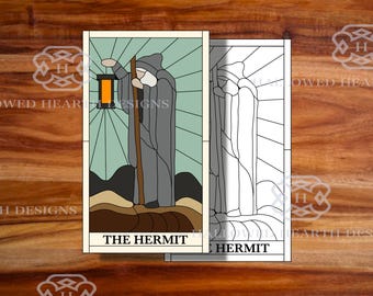 Stained Glass Pattern the Hanged Man Tarot Card Digital File for Cricut ...
