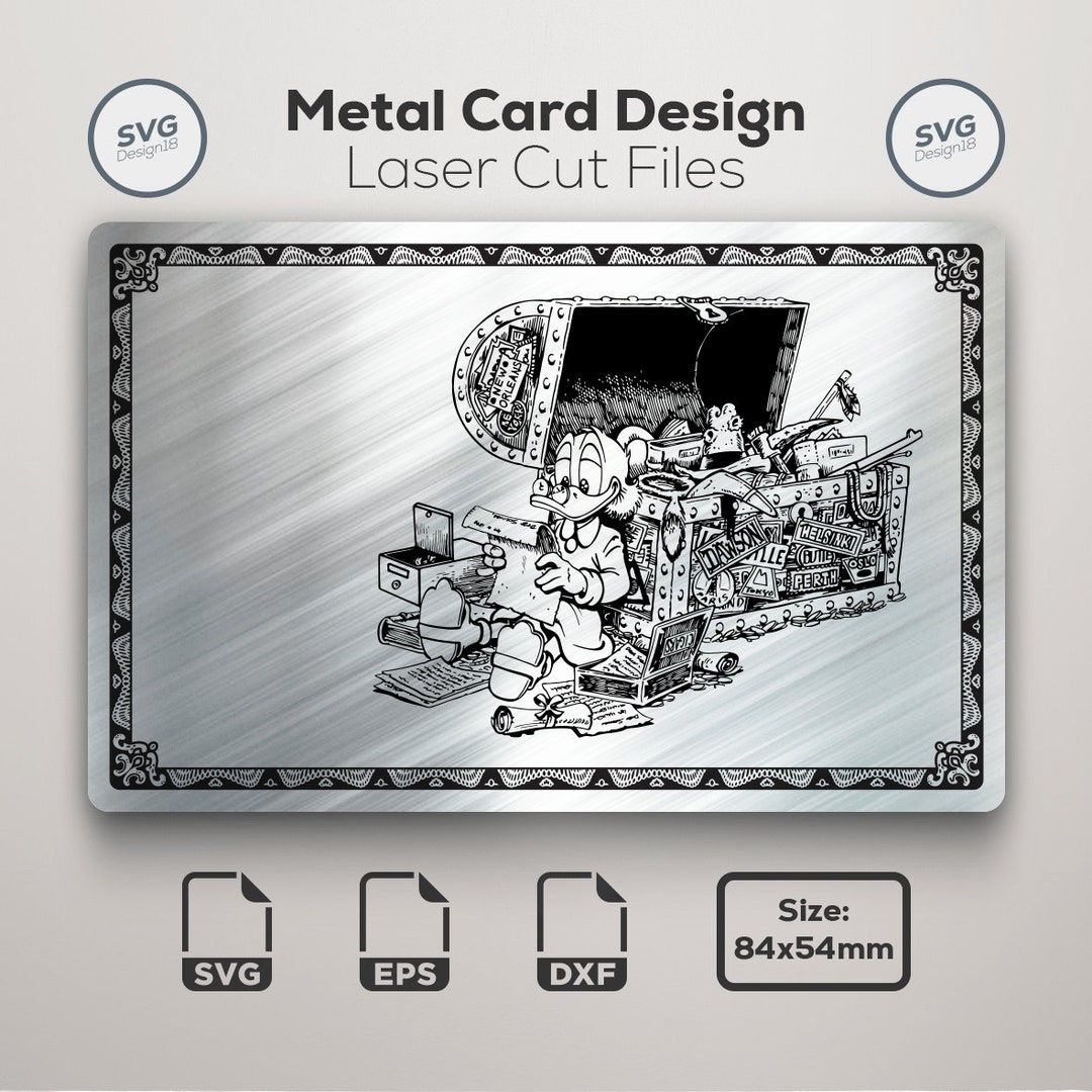 Metal Card Design | Scrooge Mcduck | SVG - EPS - DXF | Digital Download ...