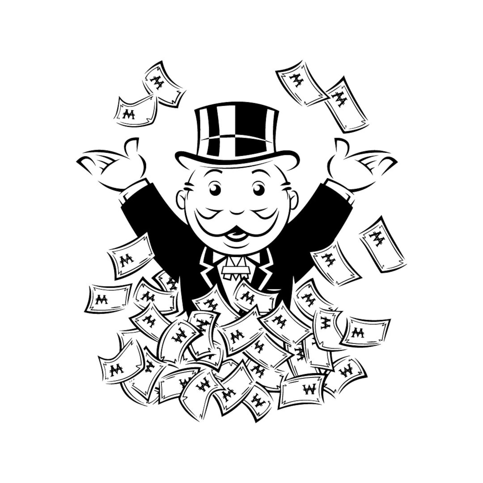 Monopoly Man Money - SVG & DXF Digital Download | Monopoly Man Money ...