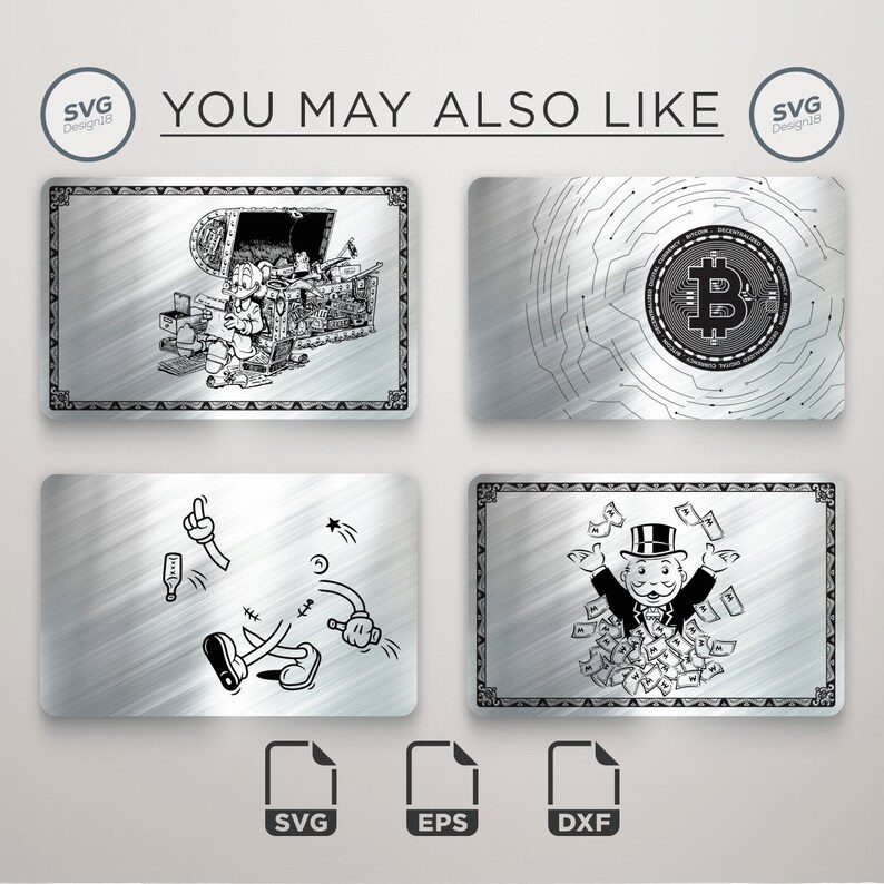 Metal Card Design | Monopoly Man + Chillionaire | SVG - EPS - DXF ...