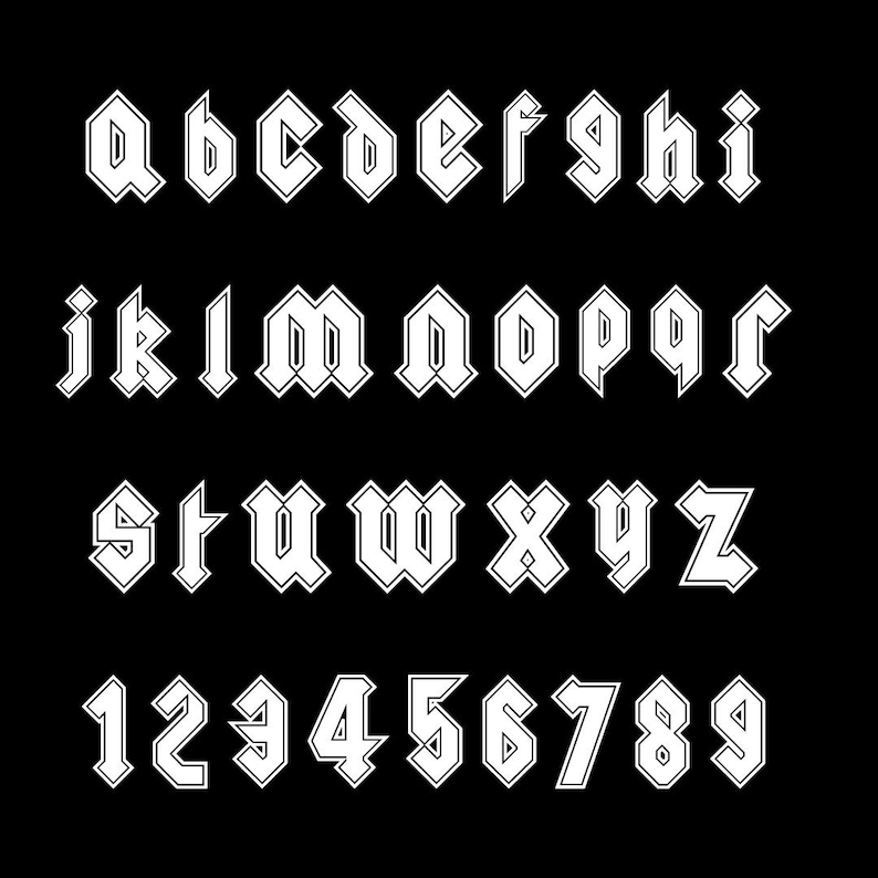 AC DC Font - TTF Typeface (instant Download) Hard Rock Group Font, Rock ...