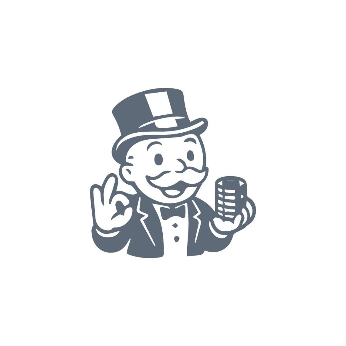 Monopoly Man SVG: Dapper Vintage Gentleman Clipart (svg, Png, Eps, Dxf ...