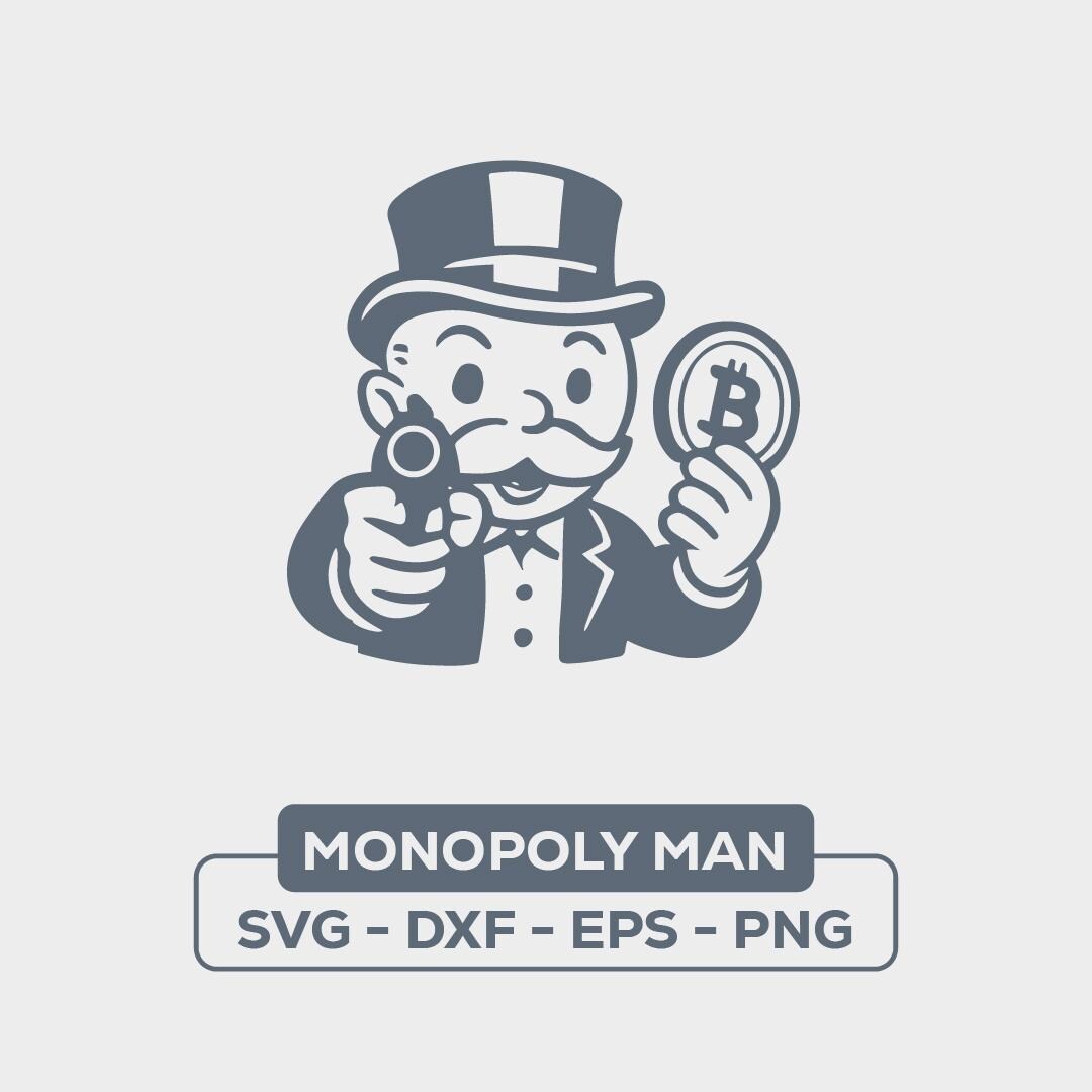 Monopoly Man, Bitcoin, Mafia, Guns - Etsy