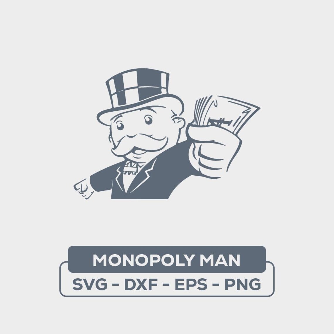 Monopoly Man SVG: Money Design Cut File (digital Download) - Etsy