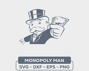 Rock N' Roll Monopoly Man - SVG & DXF Digital Download Rock and Roll ...
