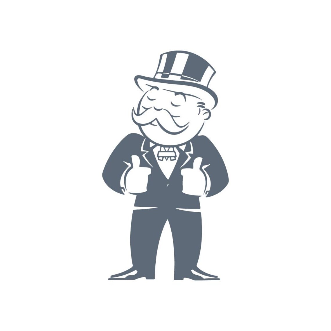 Monopoly Man SVG Cut File Bundle, Iconic Thumbs up Design - SVG & DXF ...