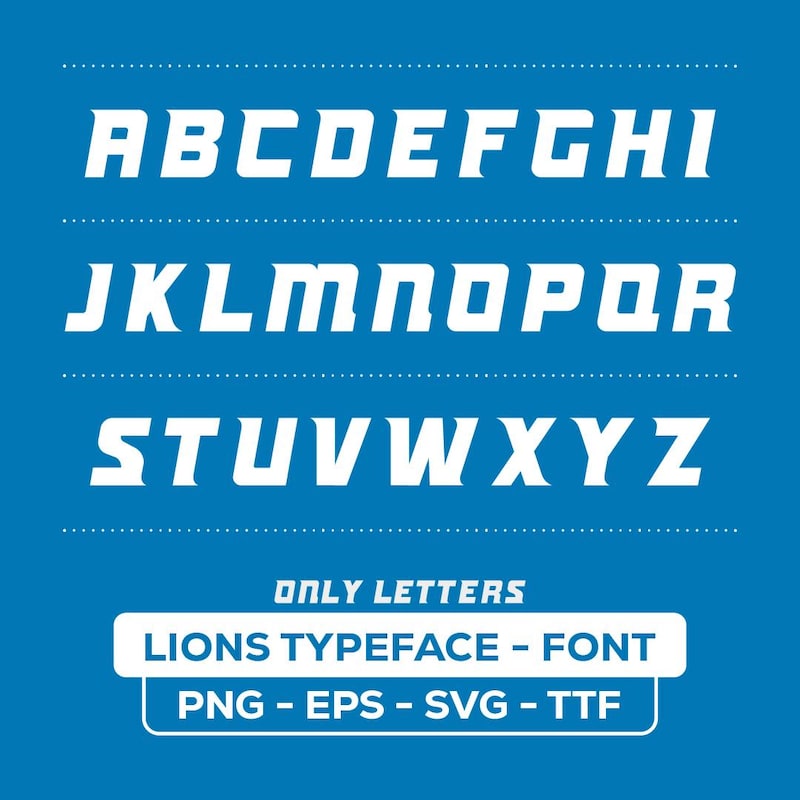 Embroidery Lions Font - Etsy