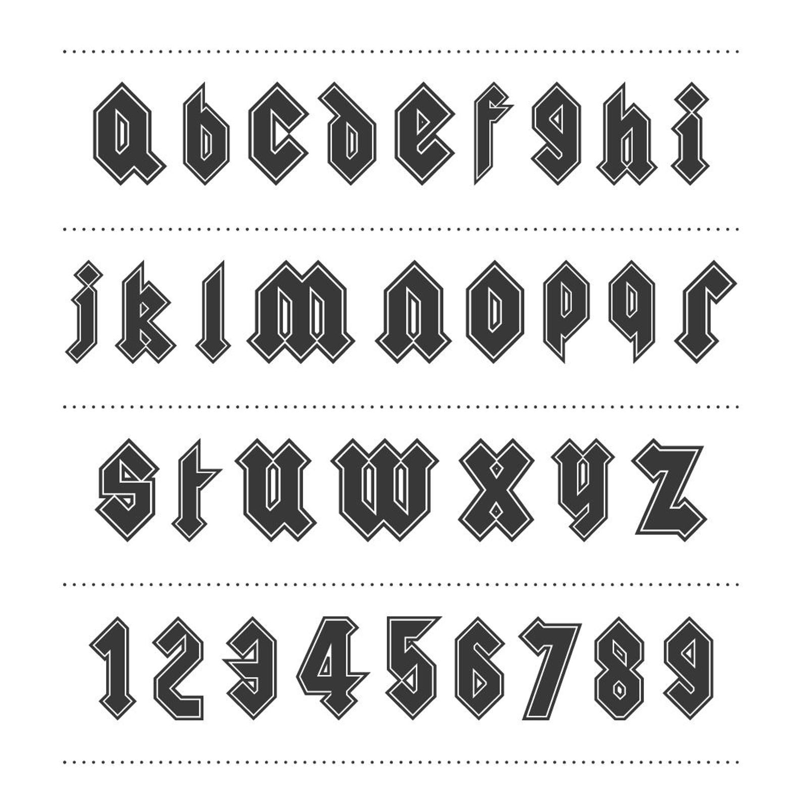 AC DC Font - TTF Typeface (instant Download) Hard Rock Group Font, Rock ...