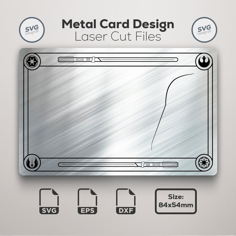 Metal Card Design | Star Wars + Darth Vader | SVG - EPS - DXF | Digital ...