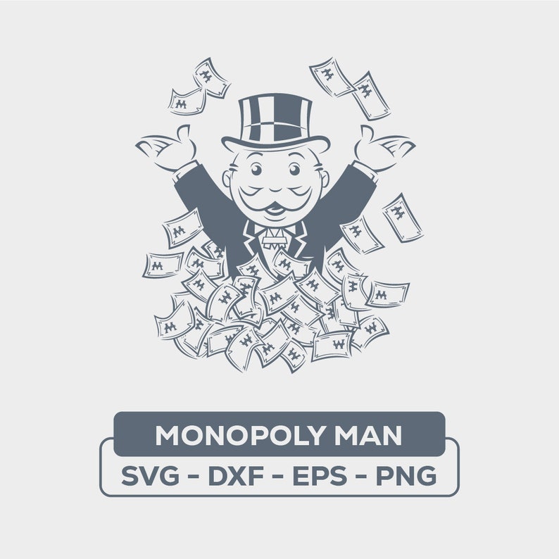 Monopoly Man Money - SVG & DXF Digital Download | Monopoly Man Money ...