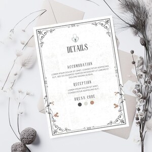 Unique Vintage / Victorian Style Wedding Invitation - Etsy