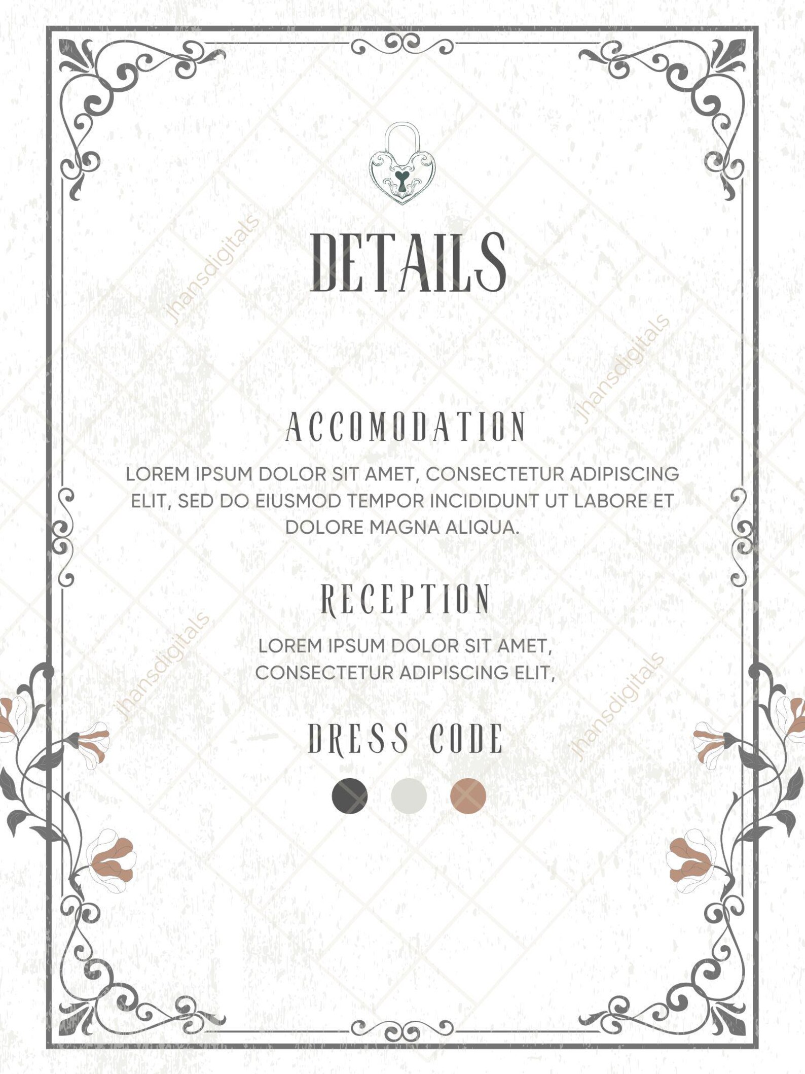 Unique Vintage / Victorian Style Wedding Invitation - Etsy