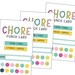 Chore Punch Card - Chore Chart - Reward Chart - Kids Chore Chart - Etsy