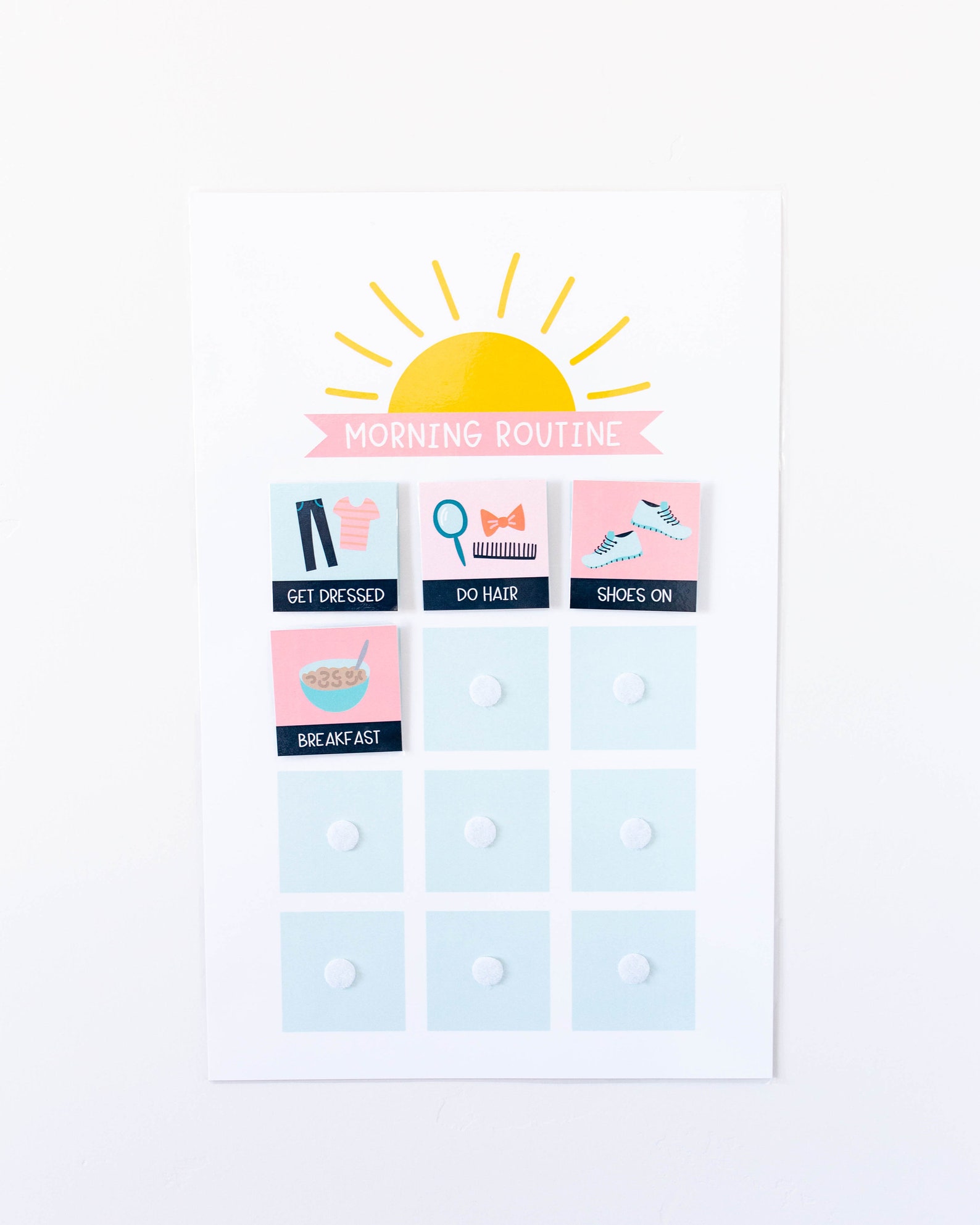 Kids Chore Chart Morning Evening Routine Chart in Pink - Etsy Denmark