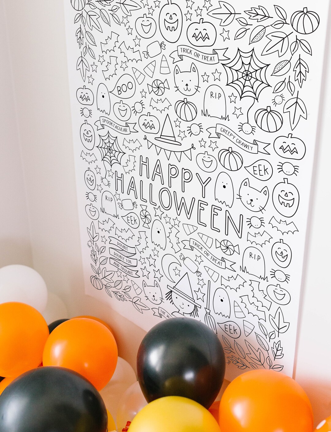 HUGE Halloween Printable Kids Coloring Poster and Halloween Coloring ...