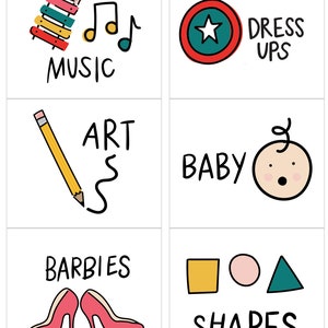 Kids Toy Room Organization Labels - Storage Picture Printables - Etsy