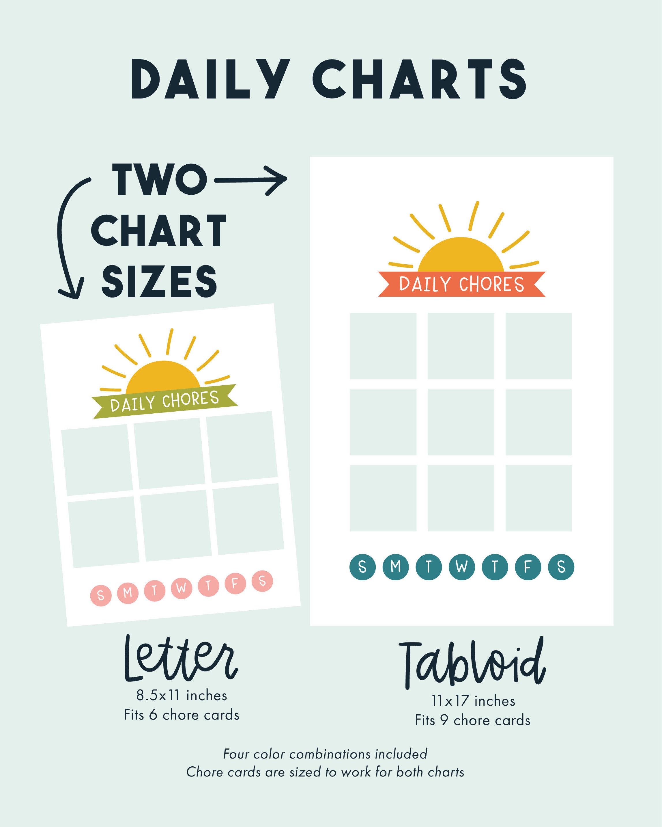 Ultimate Pink Kids Chore Chart Bundle - Calendar and Chore Charts for ...