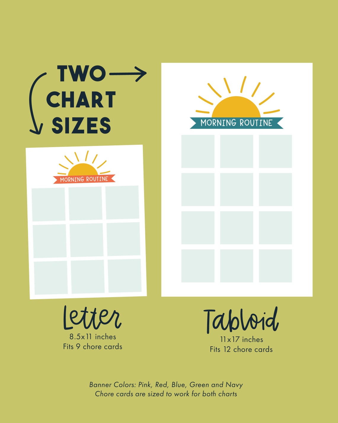 Kids Chore Chart Morning Evening Routine Chart - Etsy