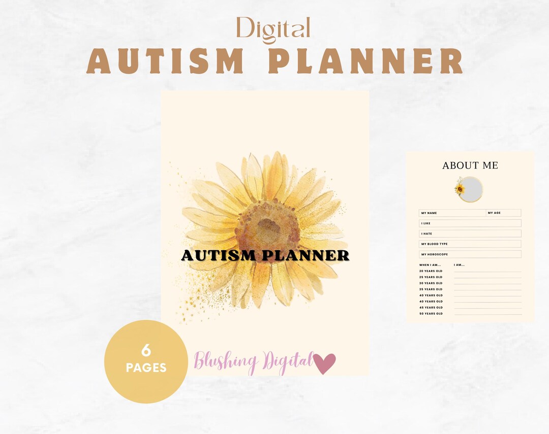 Digital Autism Planner | Autism Therapy Journal | Daily Planner ...