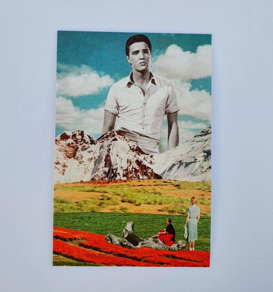 Elvis is God a Collaged Greeting Card - Etsy