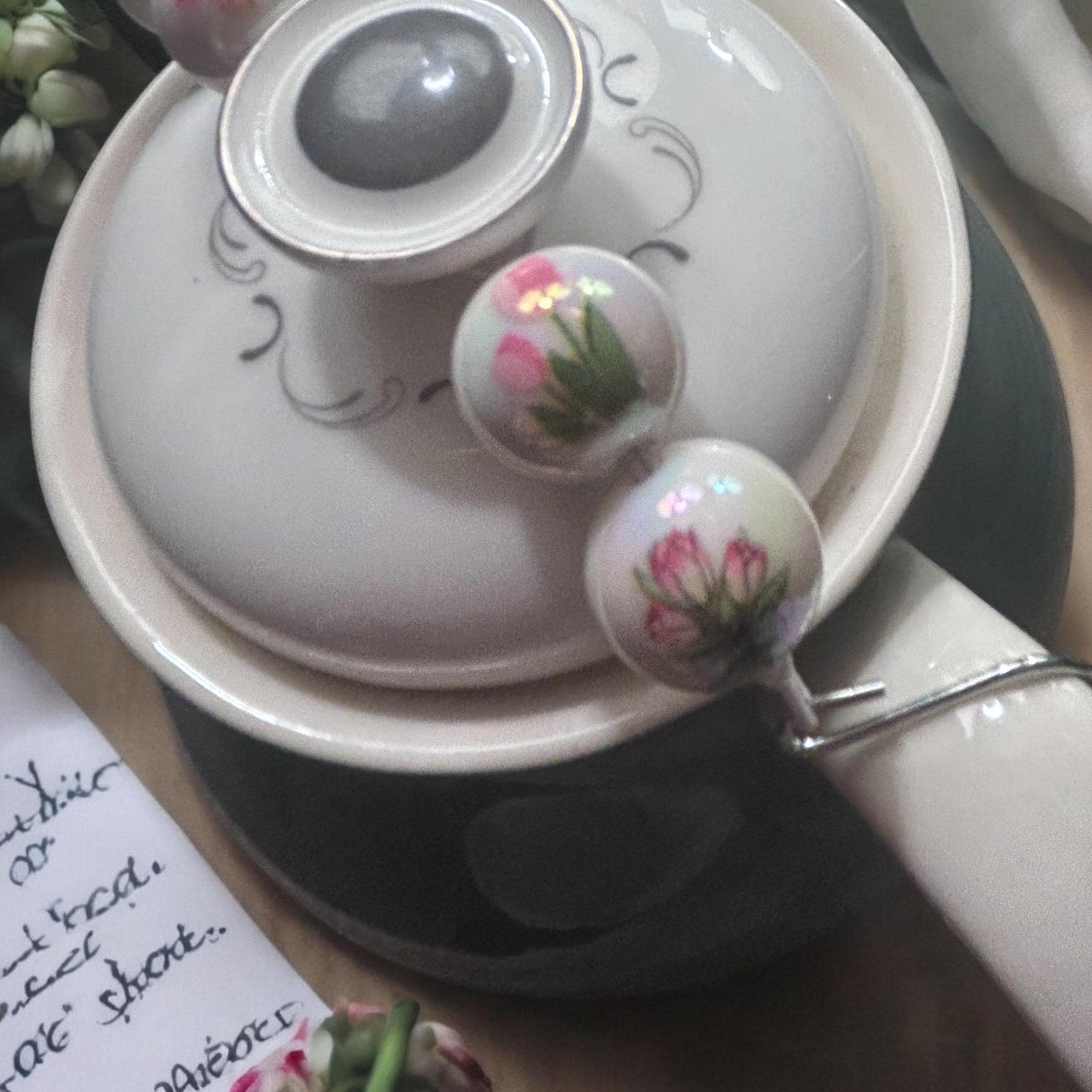 TULIPS Teapot Drip-catcher and Lid Holder (with Clasp) - Etsy