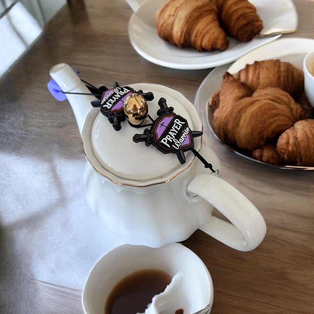 PRAYER WARRIOR Teapot Drip-catcher and Lid Holder (with Clasp) - Etsy