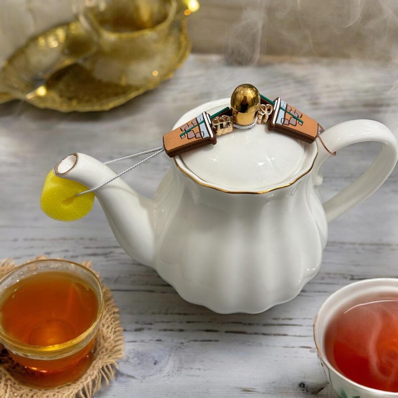 ICED DRINK Teapot Drip-catcher and Lid Holder (with Clasp) - Etsy