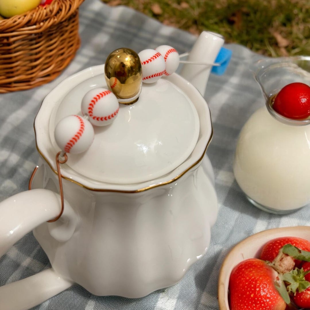 Baseball Teapot Drip-catcher and Lid Holder (with Clasp) - Etsy
